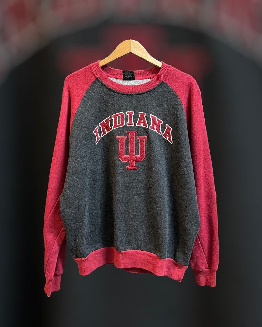 Vintage Indiana University Embroidery Spellout Sweatshirt L Size - Etsy