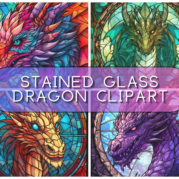 Dragon Stained Glass Pattern - Etsy