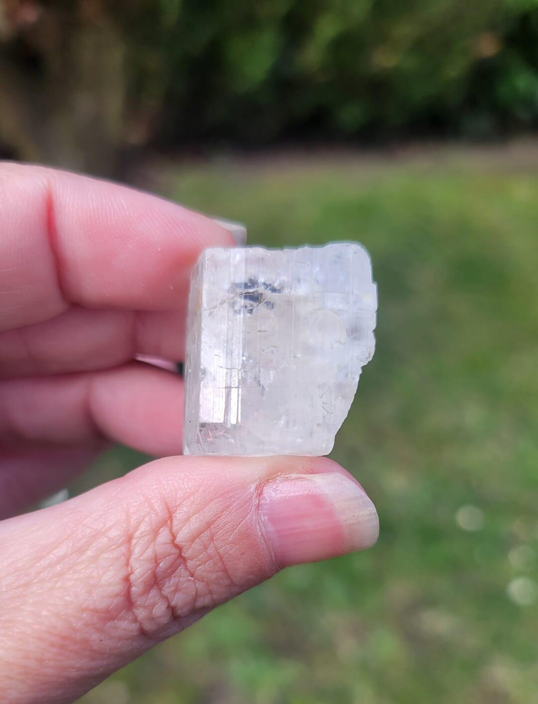 White Topaz Dendritic Inclusion Rough Stone, 21g 23mm 28mm 18mm Brazil ...