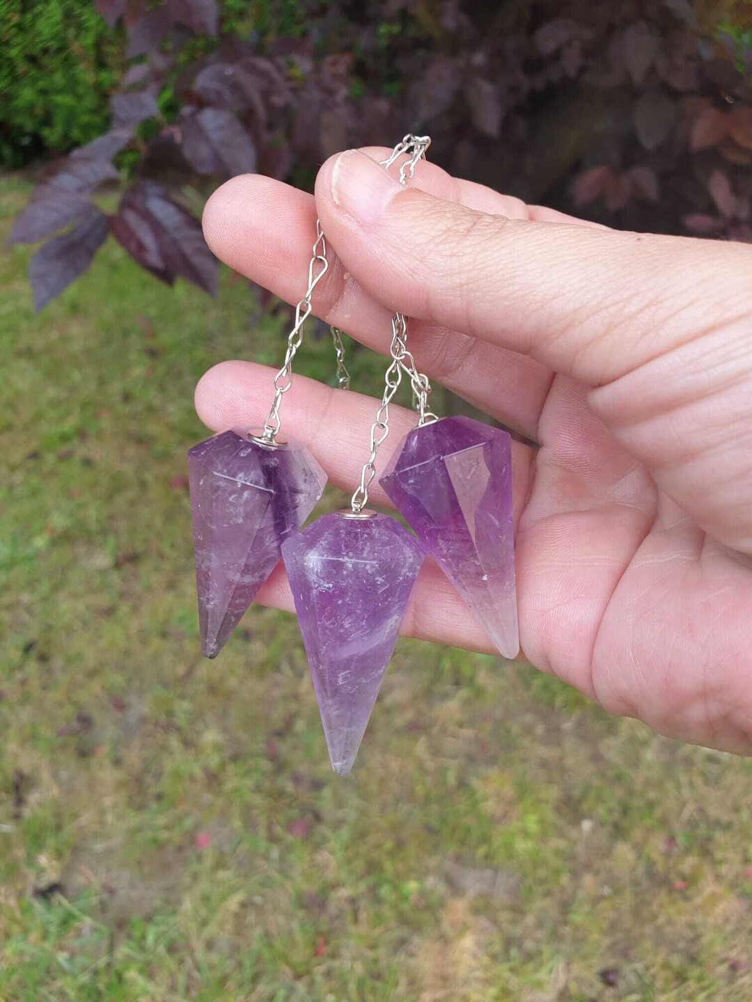 Amethyst Pendulum, Amethyst, Natural Stone, Healing Stone, Brazil MG ...