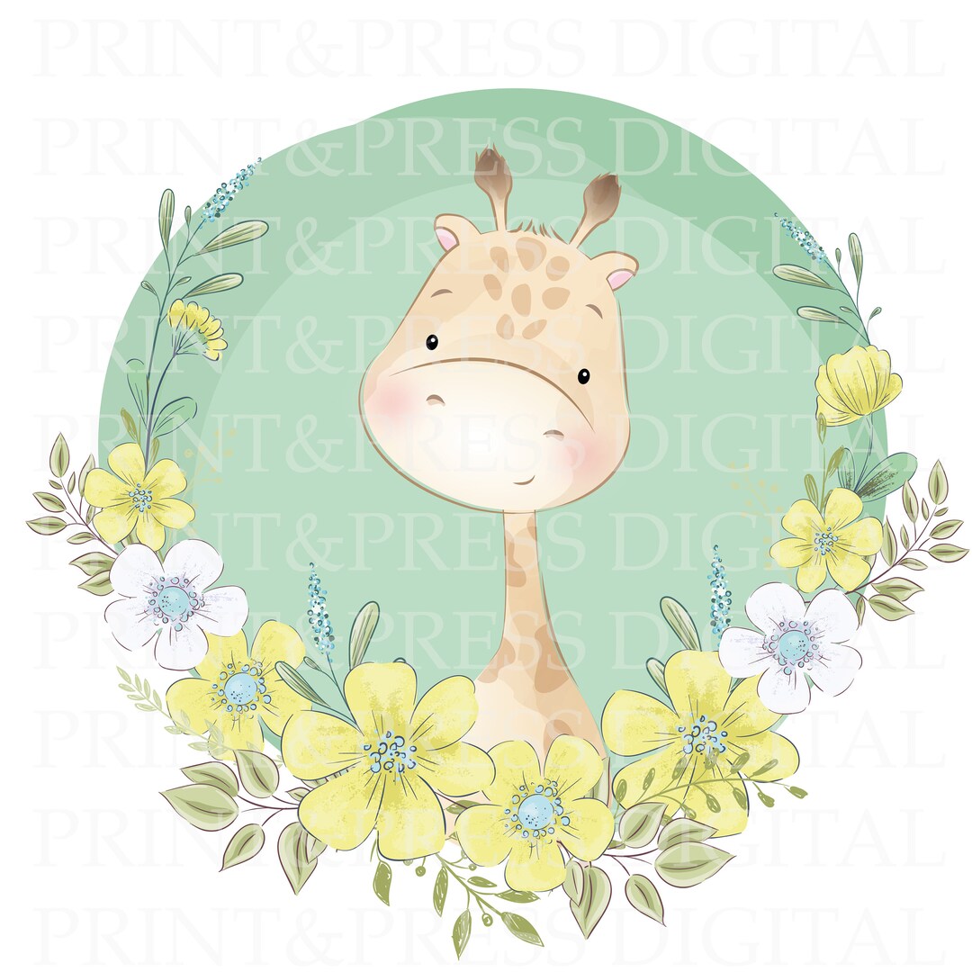 Hello World Giraffe Clipart, Giraffe PNG, Digital Download, Giraffe ...