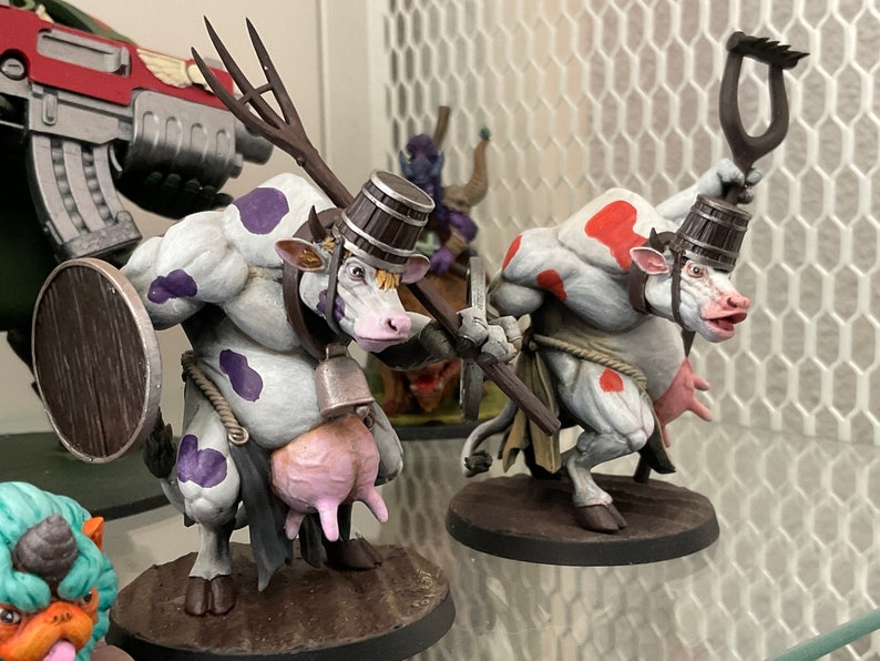 Cow Minotaurs Dairy Minotaur Miniature for DND Wargaming Warhammer ...