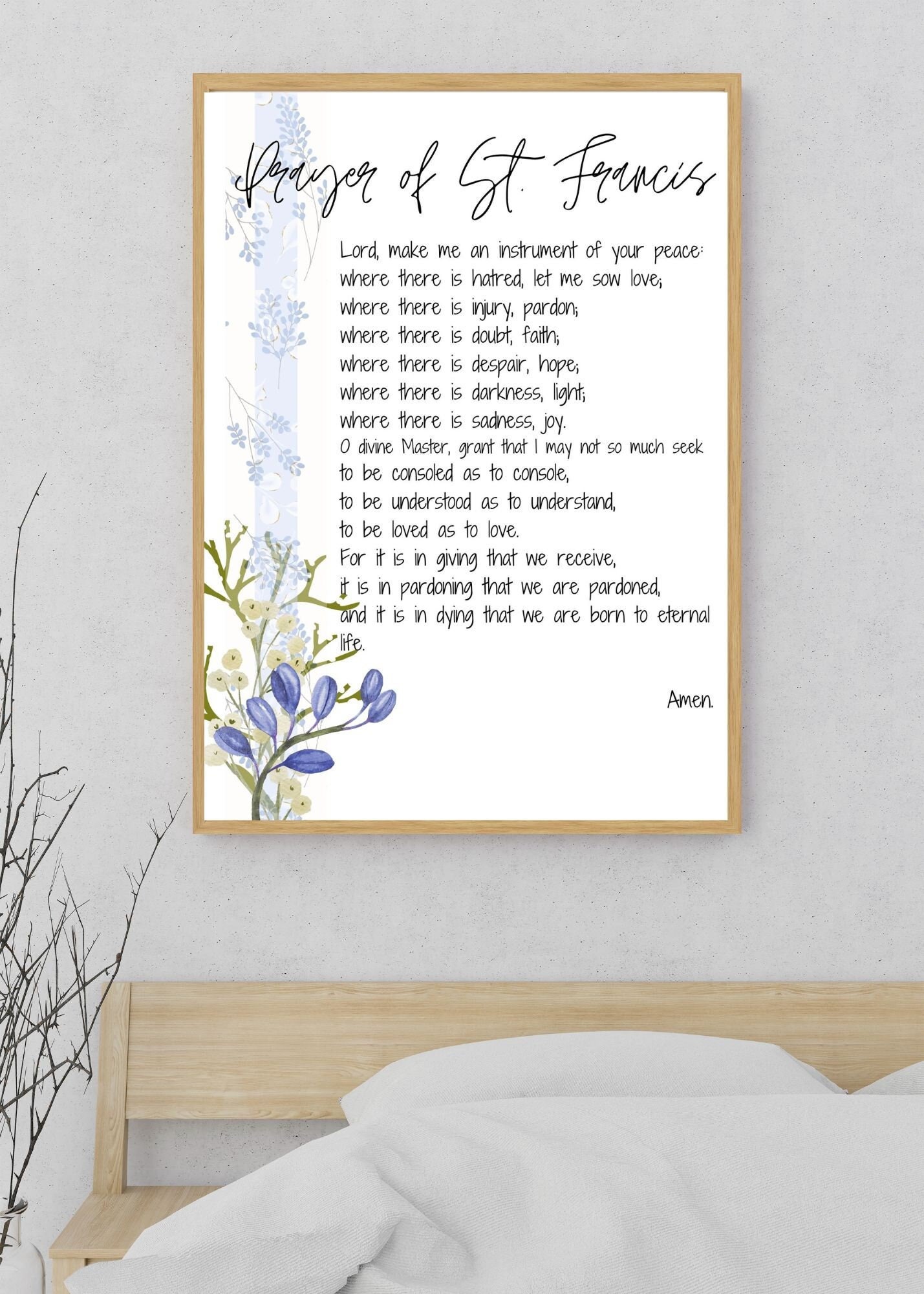 Prayer of St. Francis Wall Art Digital Download - Etsy