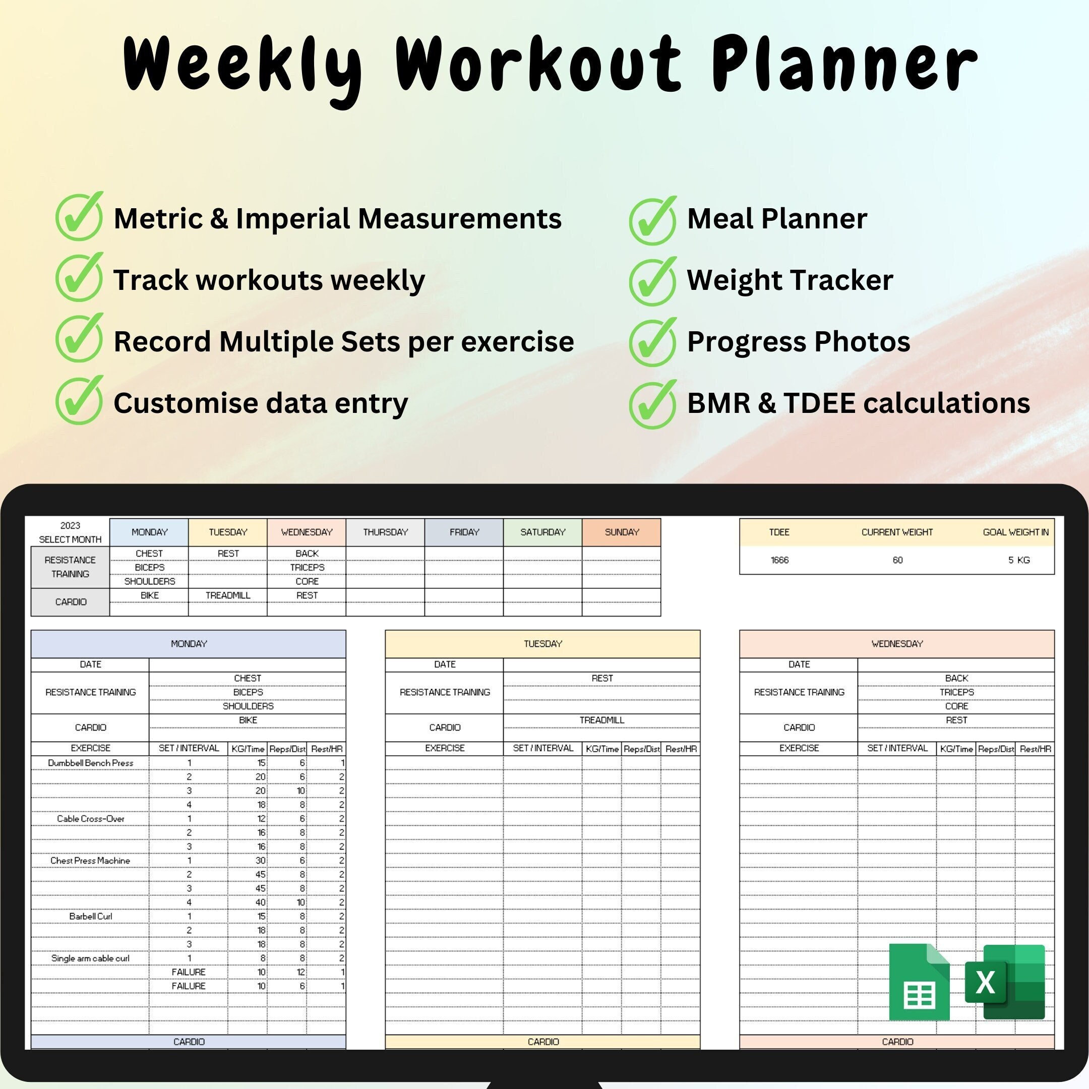 Strength Training Excel Template
