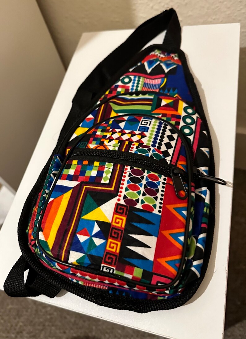 Multicolour-fabric Ankara Shoulder Bag - Etsy