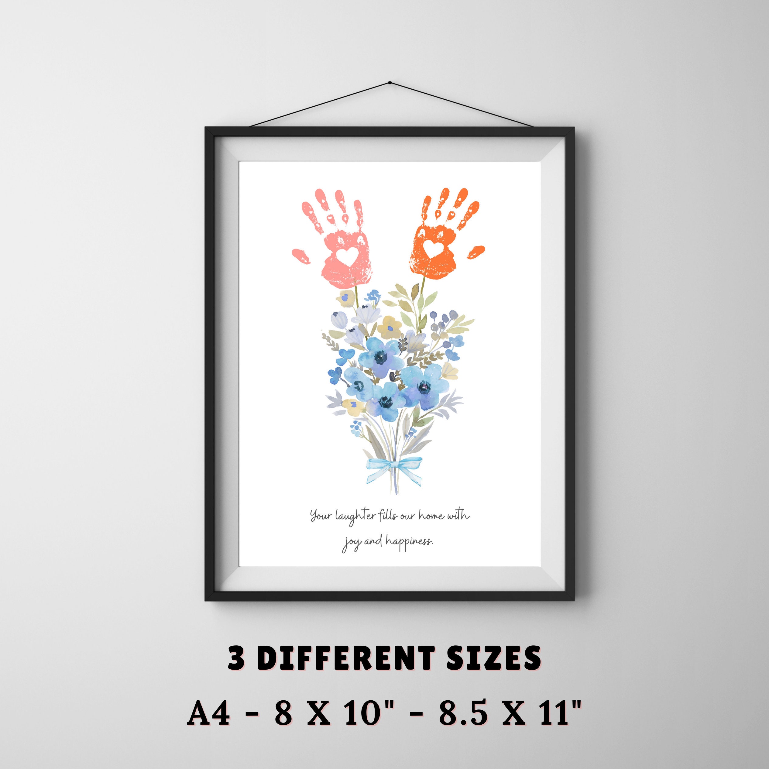 Mother's Day Handprint Art, Handprint Art, Mothers Day Activity, Happy ...