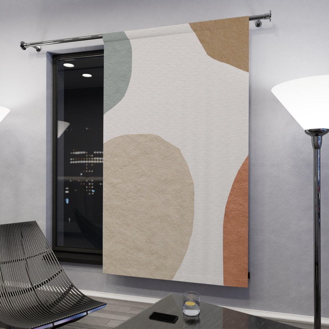 Geometrical Design Bedroom Curtains, Abstract Art Window Curtain ...