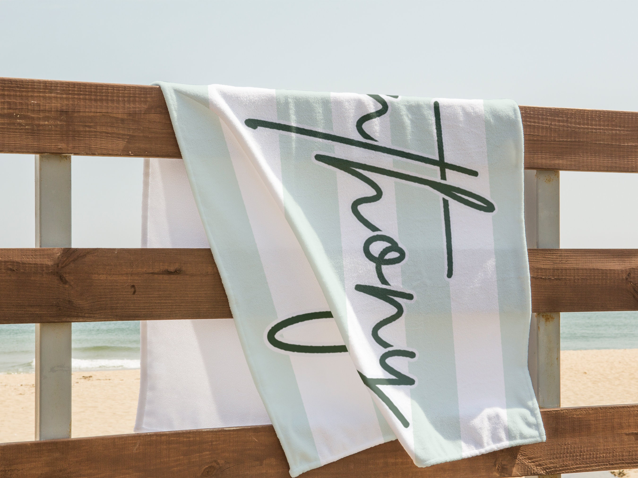 Personalized Beach Towel, Name Bath Towel, Custom Pool Towel, Beach ...