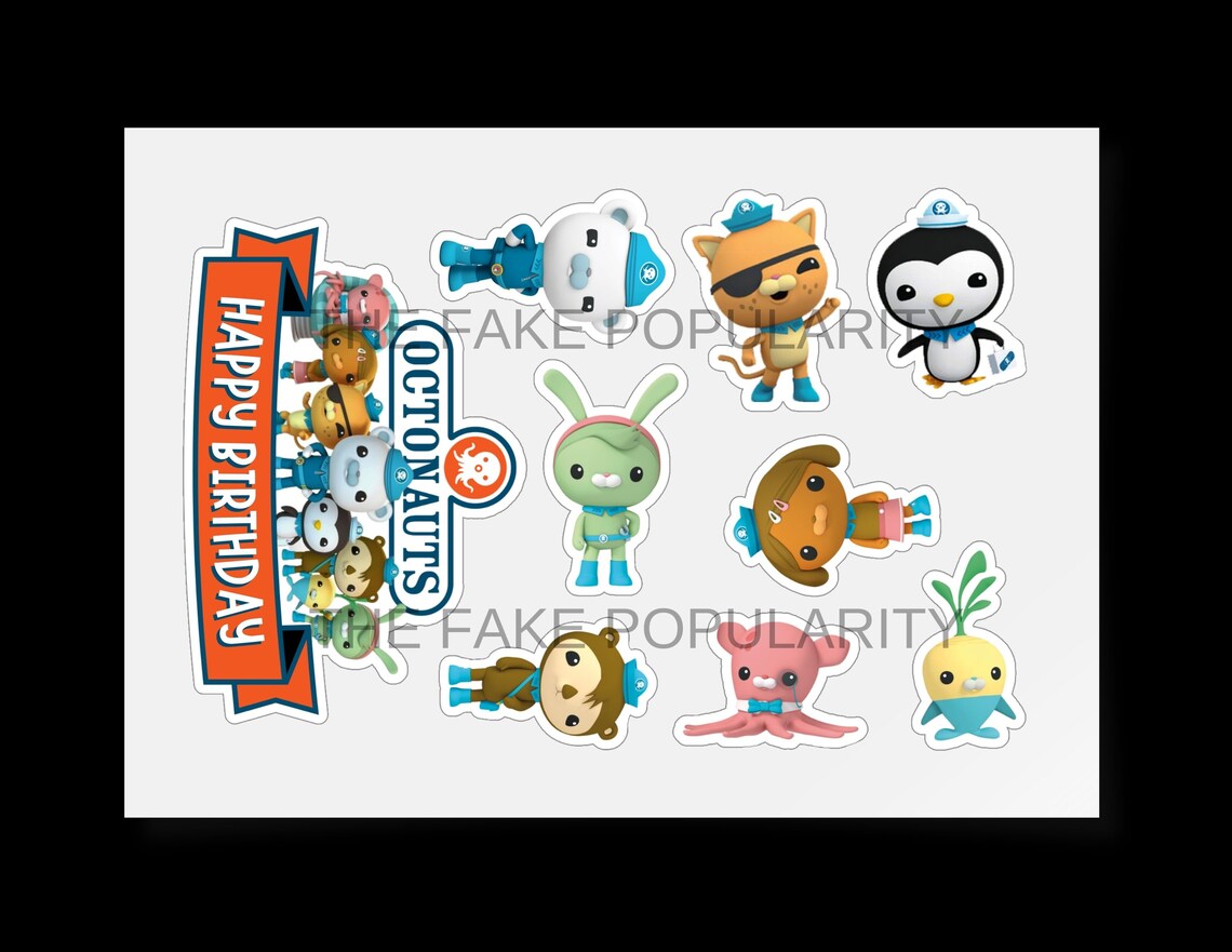 Printable Octonauts Cake Topper Octonauts Centerpiece Etsy Uk