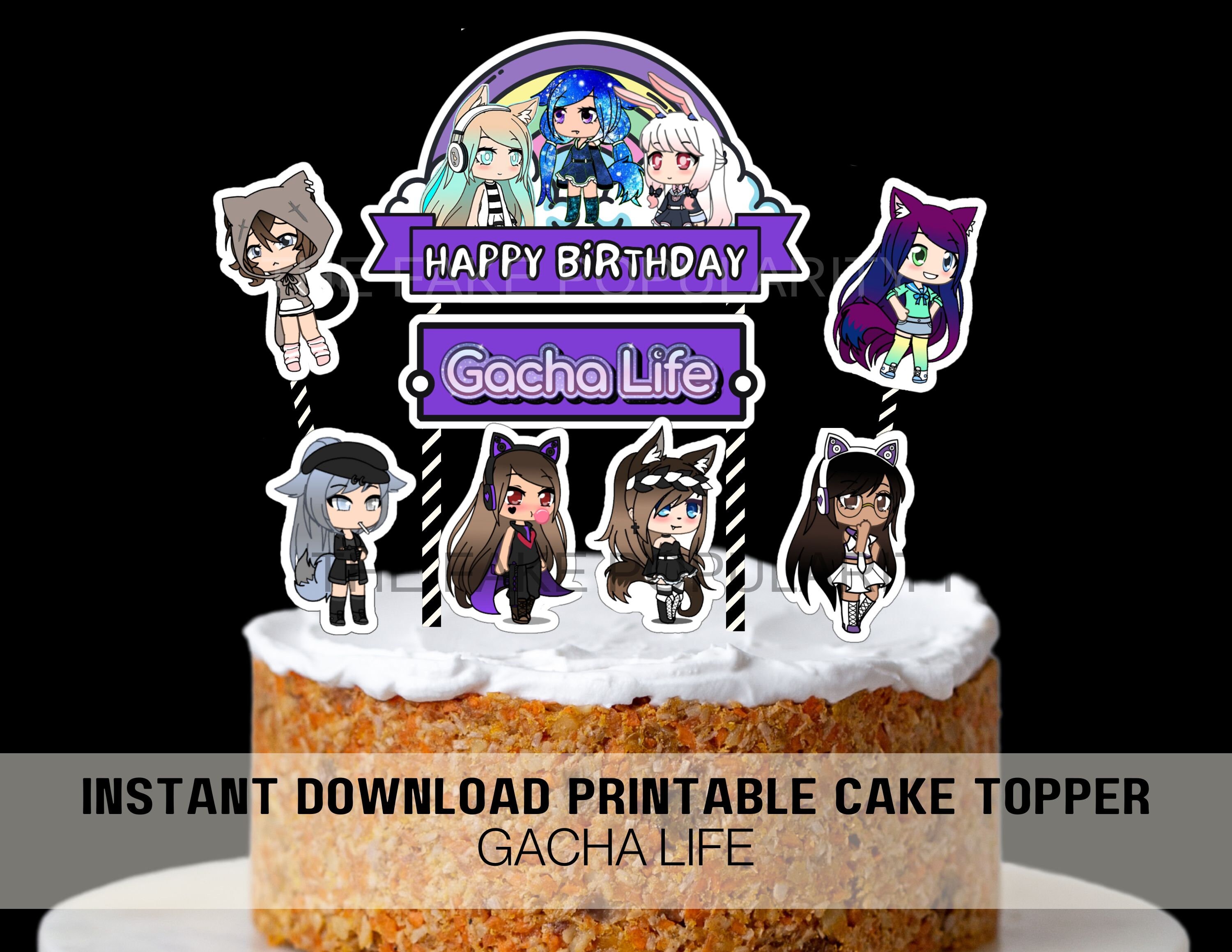 Printable Gacha Life Cake Topper Gacha Life Centerpiece - Etsy UK