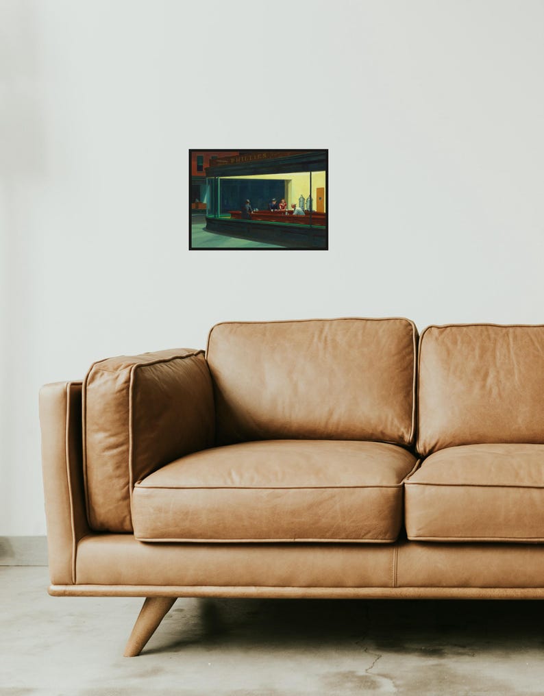 Nighthawks Diner Poster, Edward Hopper Wall Art Print, Vintage Realism ...
