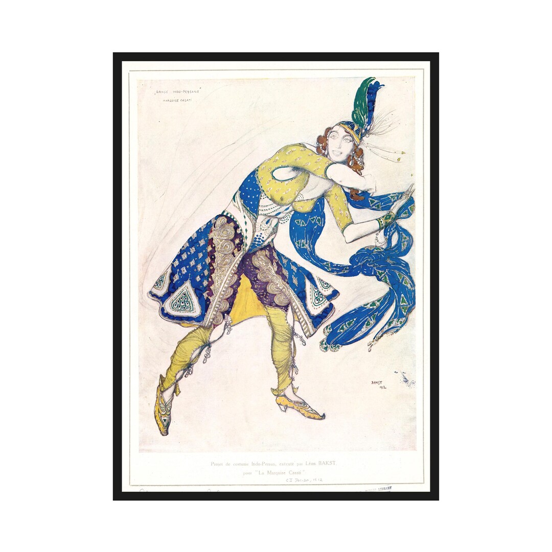 Léon Bakst Indo-persian Dance 1912 Wall Print, Léon Bakst Poster Print ...