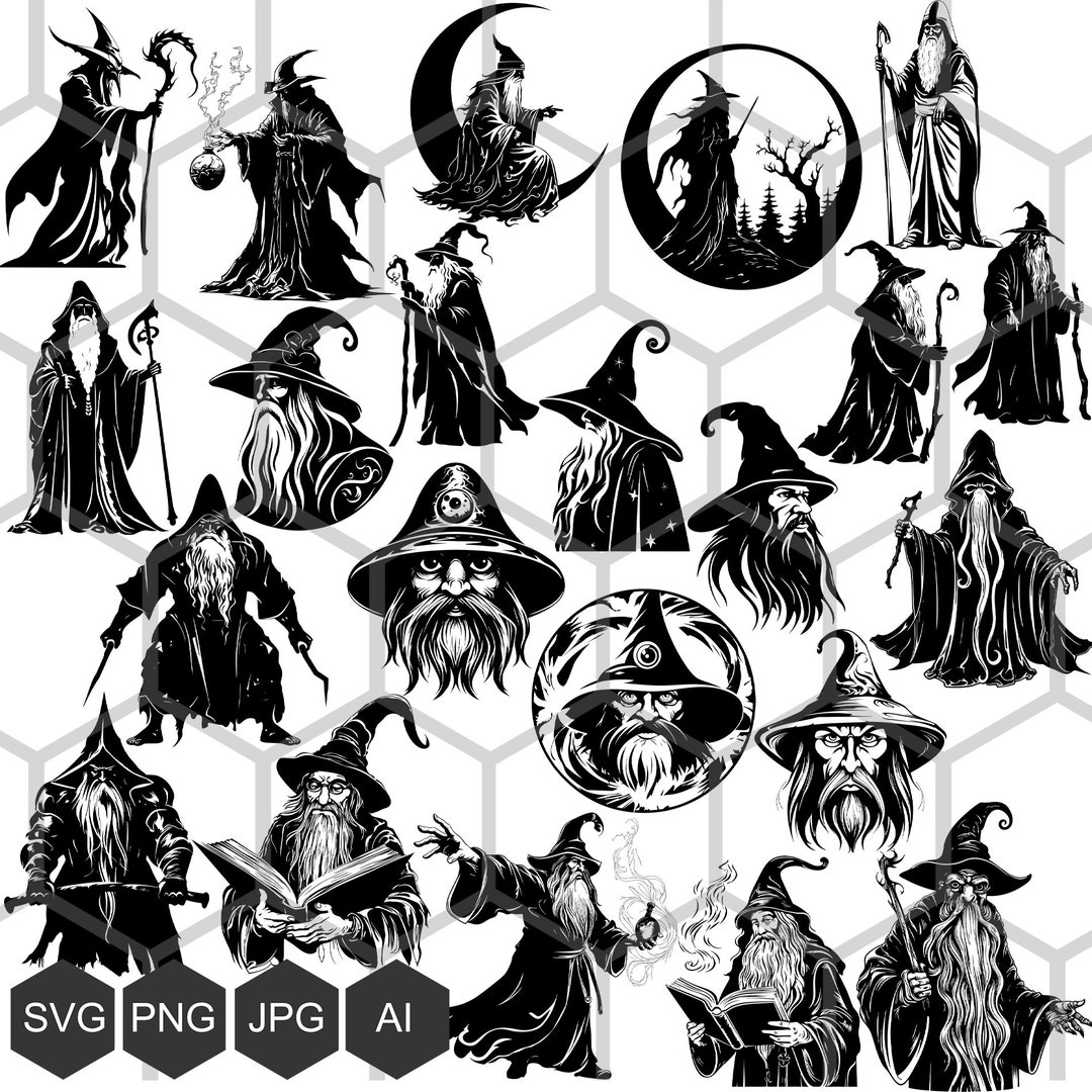Wizard SVG Bundle: Magic Clipart Images (digital Download) - Etsy
