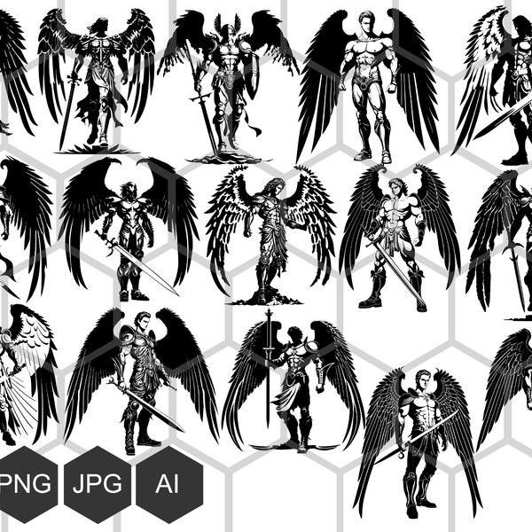 Warrior Angel Svg - Etsy