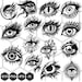 Mesmerizing Eyes SVG Bundle: Dragon, Demon, Gothic Eye Designs (digital ...