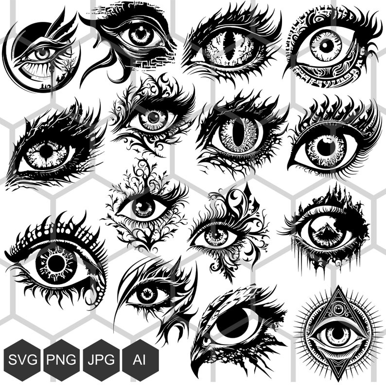 Mesmerizing Eyes SVG Bundle: Create Unique and Intriguing - Etsy