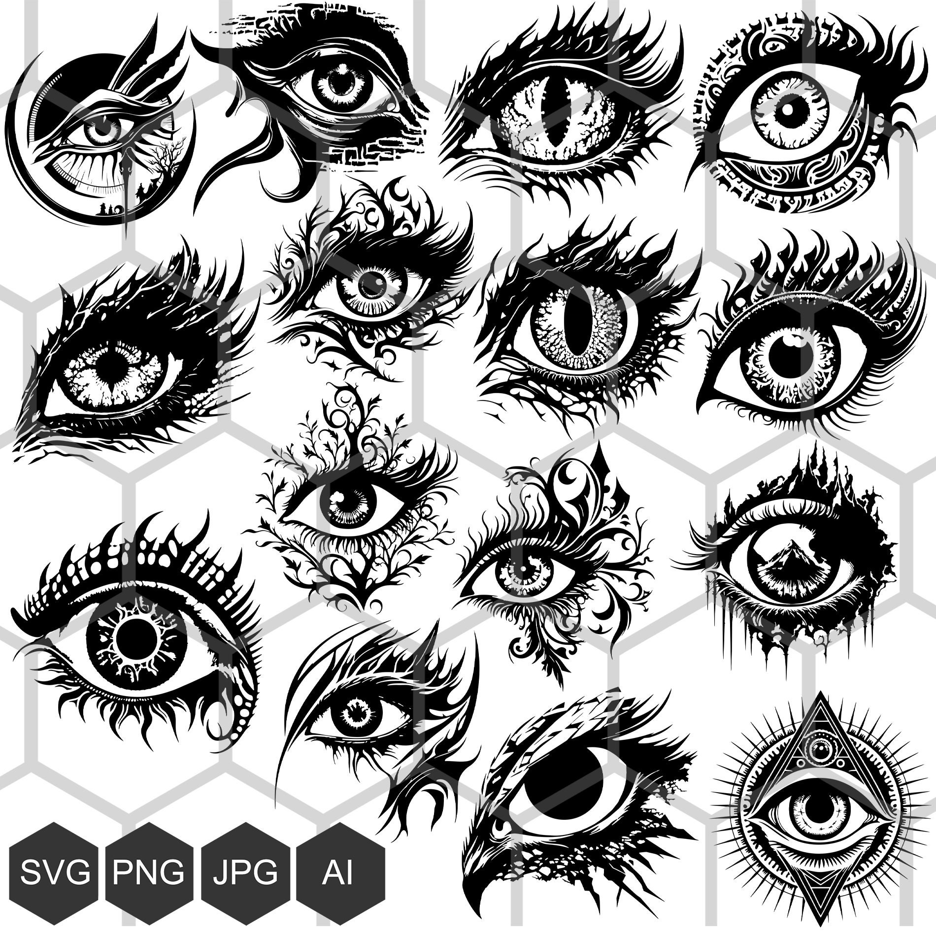 Mesmerizing Eyes SVG Bundle: Create Unique and Intriguing - Etsy