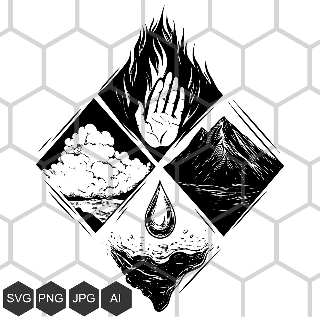 Master the Elements: SVG & PNG Images of the Kineticist Class for ...