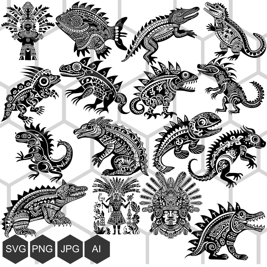 Powerful and Mysterious Cipactli - SVG Images Depicting the Aztec ...