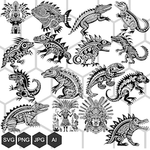 Powerful and Mysterious Cipactli - SVG Images Depicting the Aztec ...