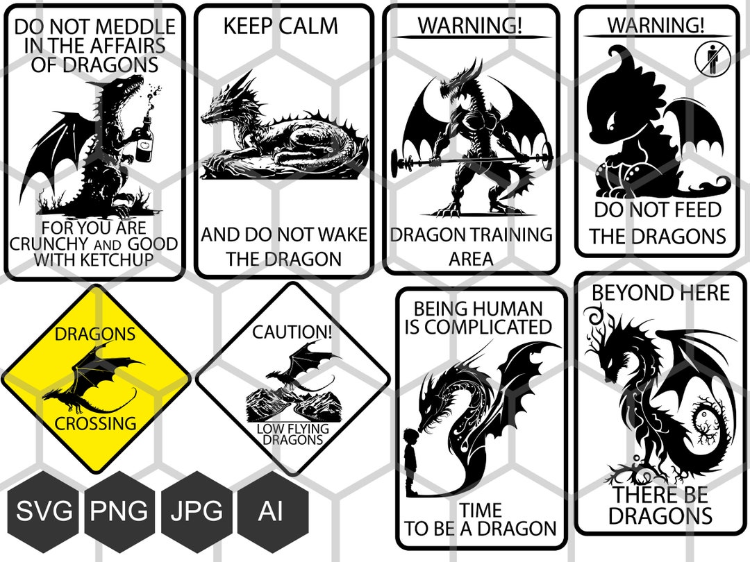 Dragon Meme SVG Bundle: T-shirt & Mug Designs (digital Download) - Etsy