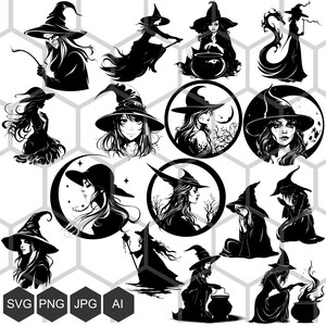 Unleash Your Creativity With Our Spellbinding Witch SVG Images ...