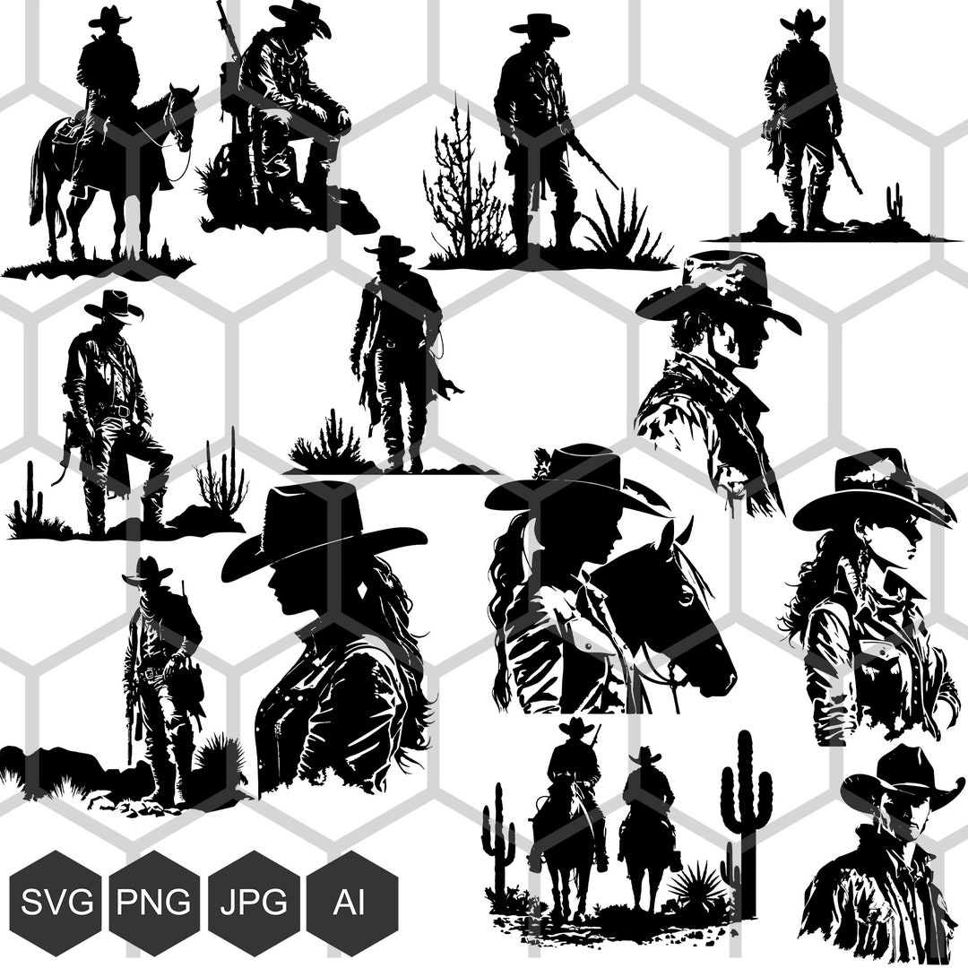 Wild West Cowboy SVG Bundle: Western Graphics (digital Download) - Etsy