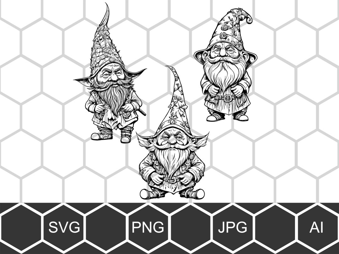 Zwerge svg, niedliche Gartenzwerg svg, Zwerg Cartoon Vektor geschnitten ...