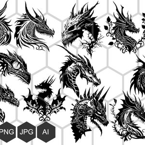 Dragons Bundle, Dragon Svg, Dragonborn Svg, Dragonking Svg, Dragon ...