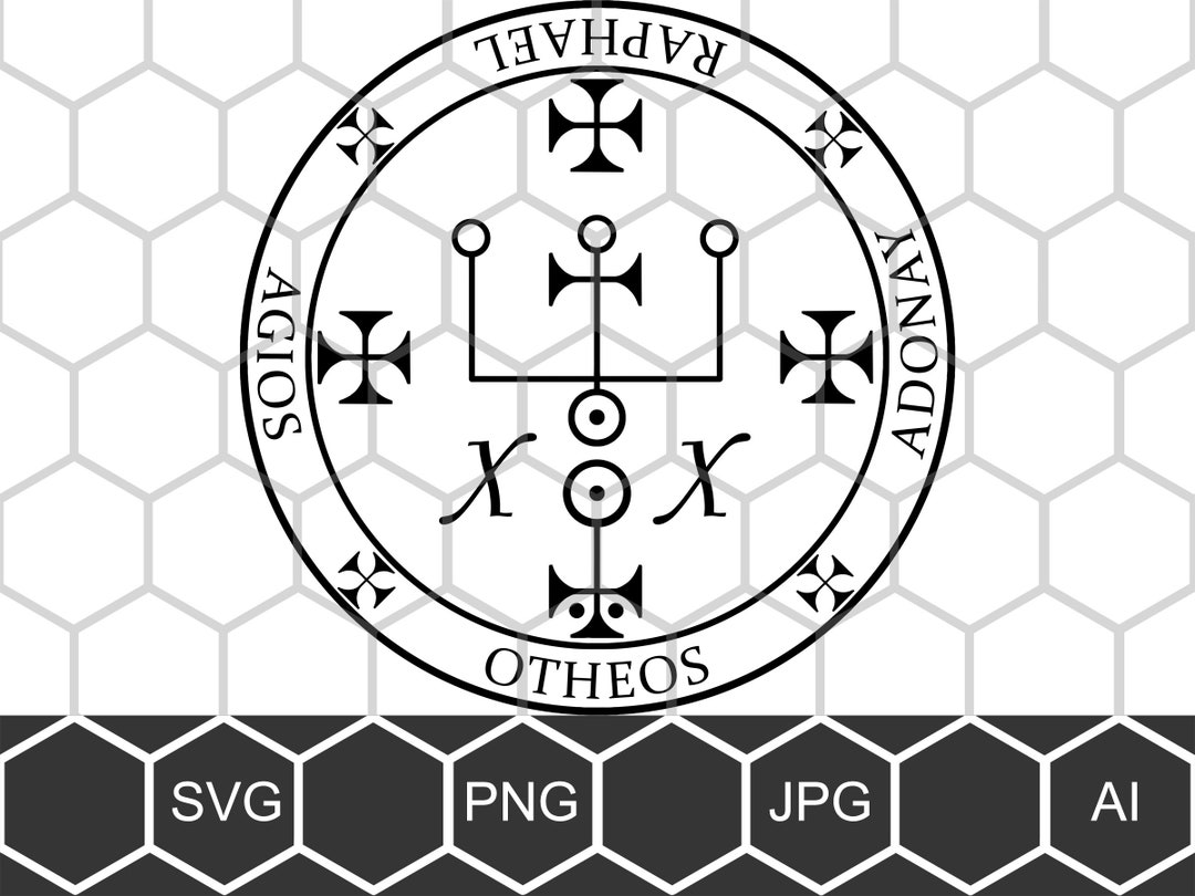 Raphael Archangel Seal Vector Cut File Svg Engraving Png Magic Pentacle ...