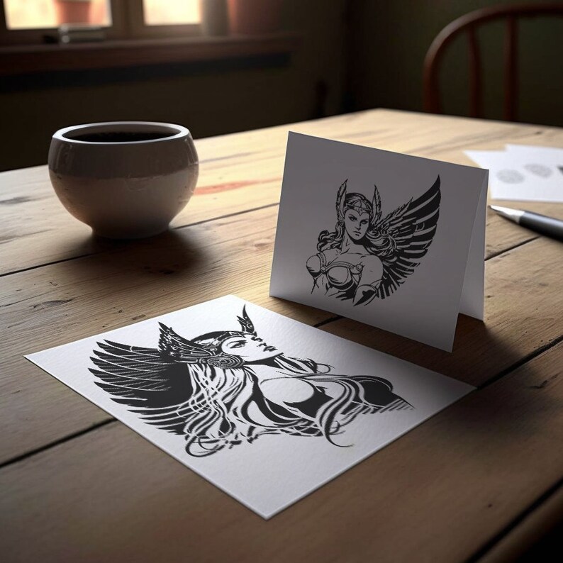 Valkyrie SVG PNG Bundle, Norse Mythology Warrior Woman Clipart, Viking ...