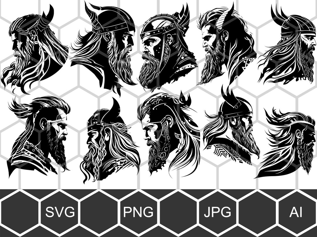 Viking Bundle, Viking Svg, Scandinavian Svg, North Svg, Man Portrait ...
