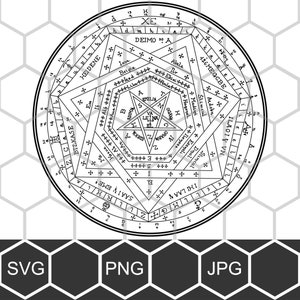 Grand Pentacle of Solomon Seal Vector Cut File Svg Engraving Png Magic ...