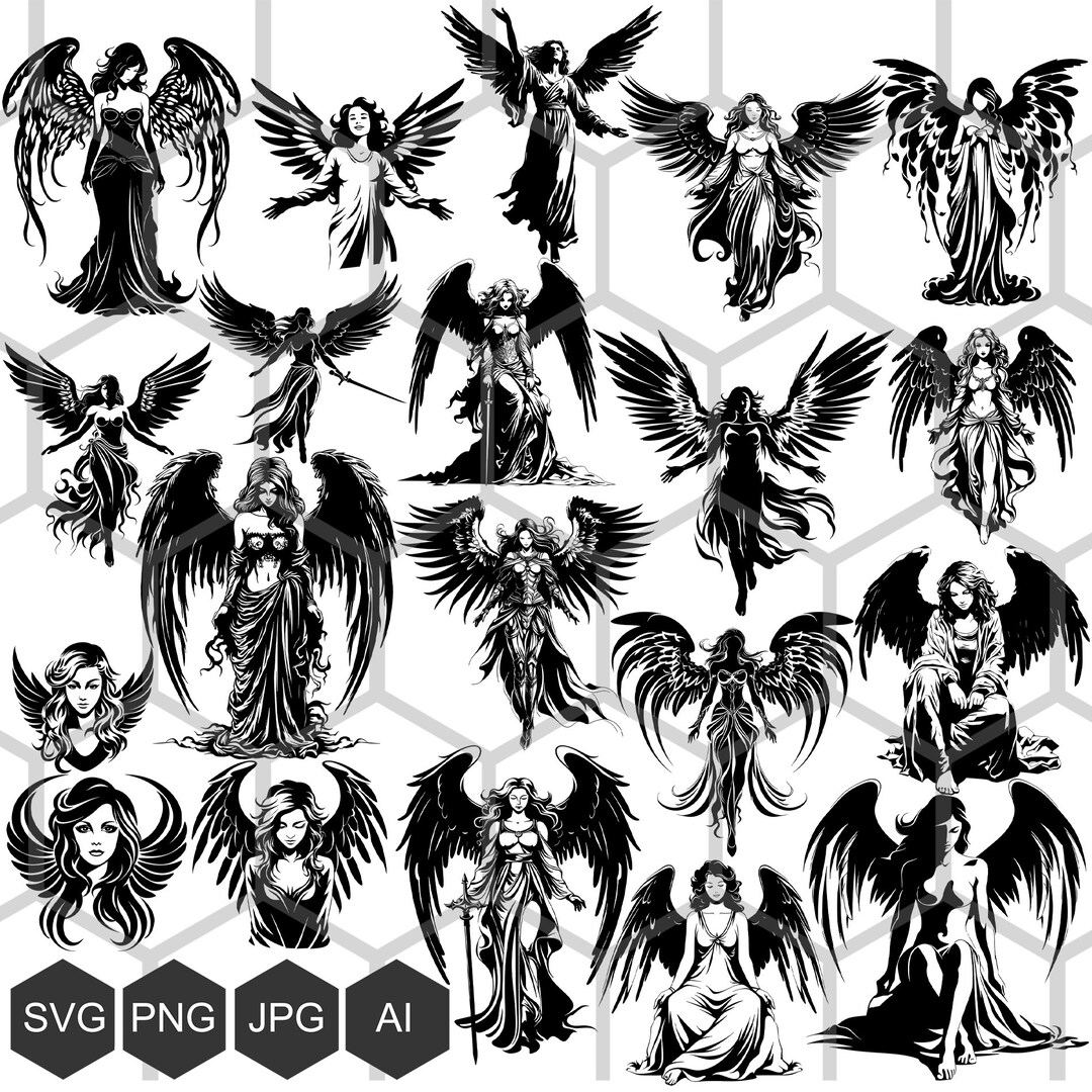 Divine Grace: SVG and PNG Images of Female Archangels - Embrace the ...