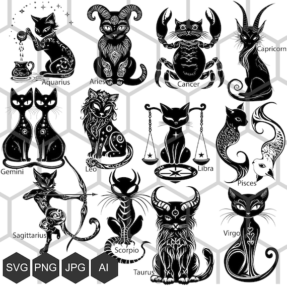 Stylized zodiac signs - Horoscopeaz.com