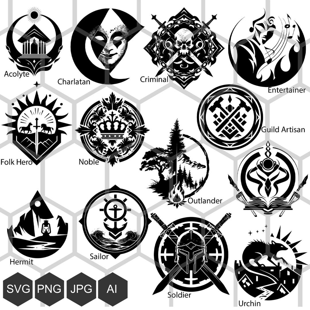 Dungeons and Dragons Background Logos: SVG & PNG (digital Download) - Etsy