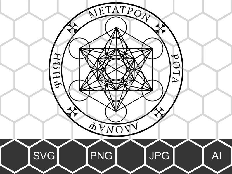 Metatron Archangel Seal Vector Cut File Svg Engraving Png Magic ...