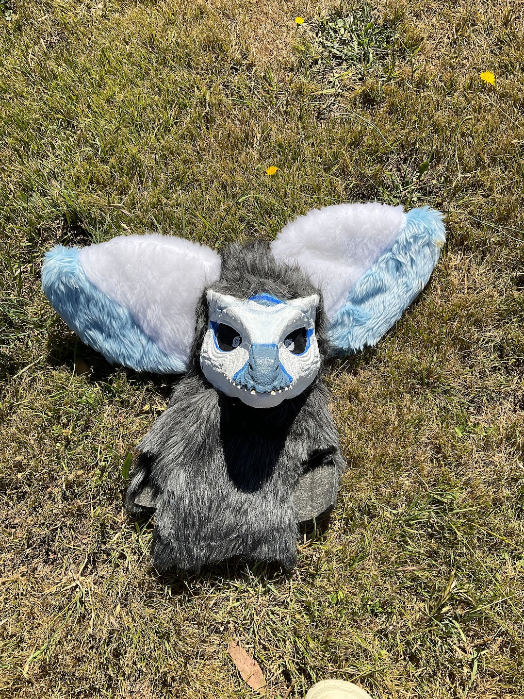 Blue Wave Dino Mask Furred! - Etsy