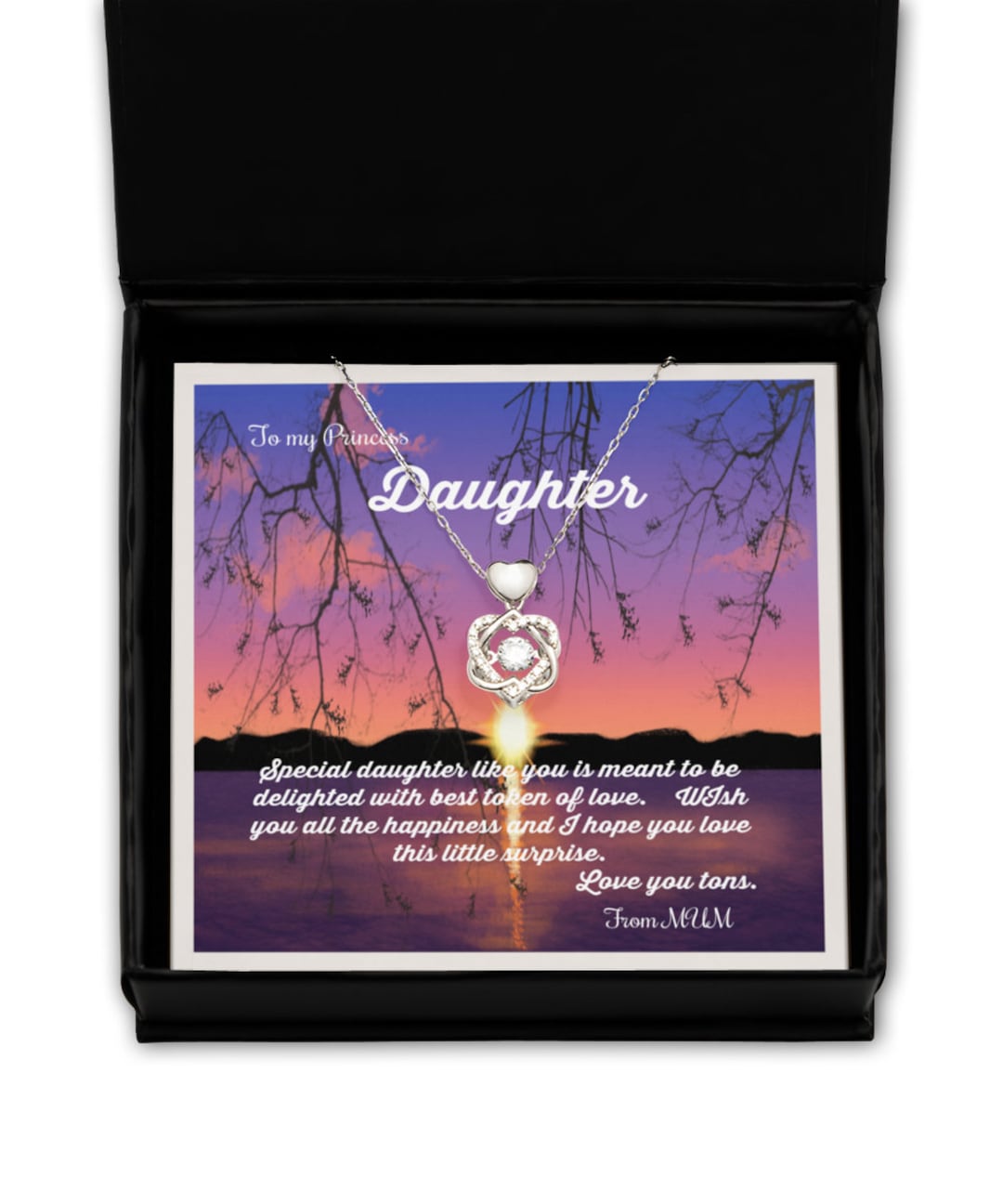 Princess Daughter, Best Token of Love From Mom, Stunning .925 Sterling ...