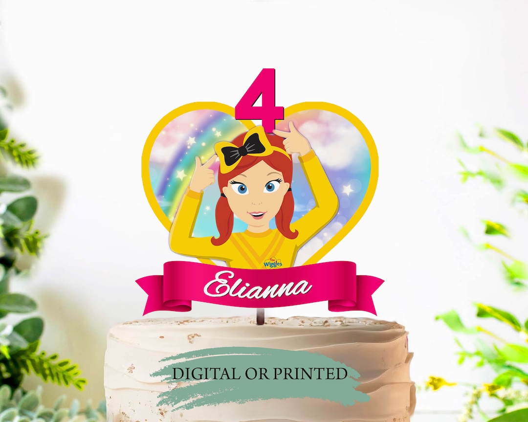 Emma Wiggle Cake Topper, Digital Cake Topper, Birthday Cake Topper ...