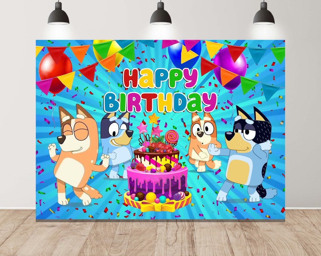 Bluey Banner Custom Banner Personalised Banner Birthday - Etsy