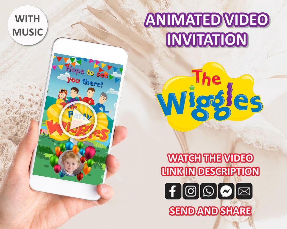 Wiggles Invitation / Animated Wiggles Invitation Wiggles - Etsy Australia