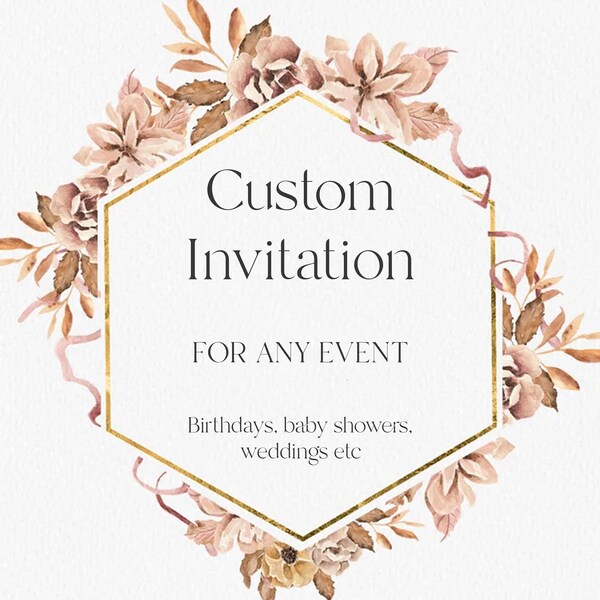 Custom Order Birthday Invitation - Make Your Own Order Birthday Invitation