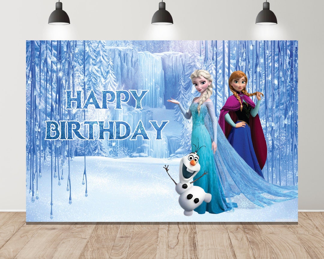 Frozen Banner Digital Banner Custom Banner Personalised Banner Birthday ...
