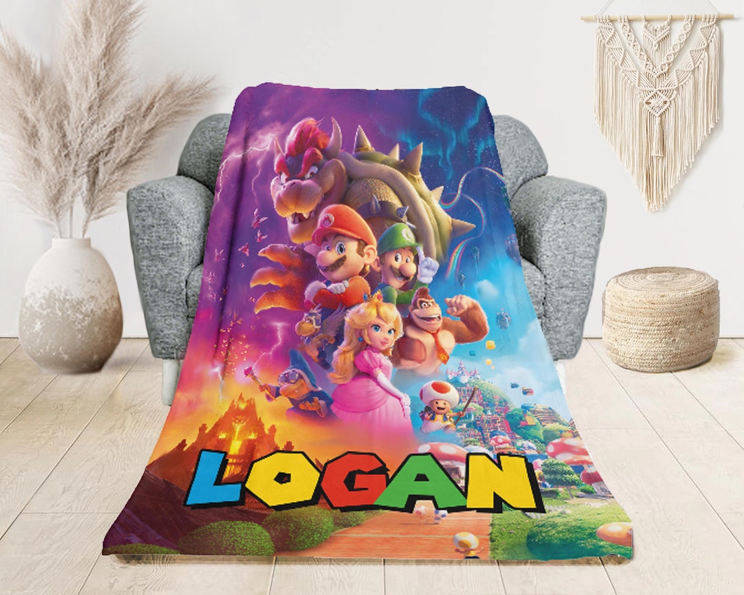 Super Mario Brothers Blanket Personalised Blanket Custom Blanket Made ...