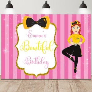 Emma Wiggle Banner Custom Banner Personalised Banner Birthday Banner ...