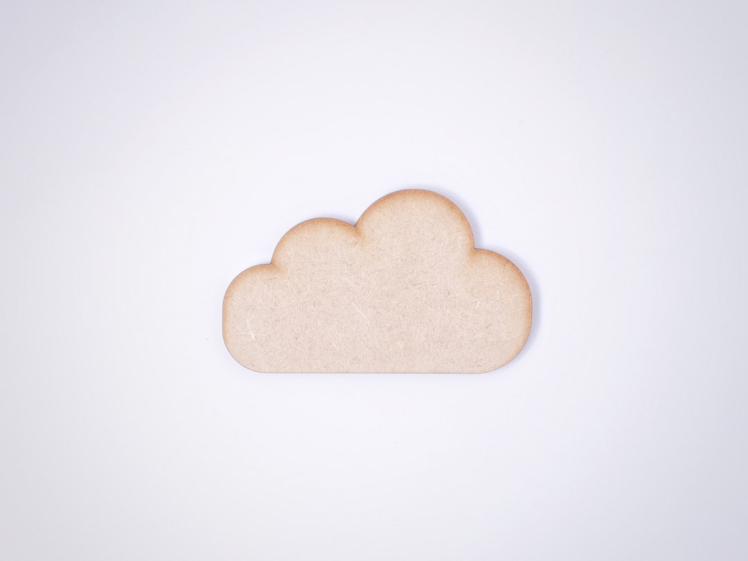 Wooden Cloud MDF Shape Laser Cut Craft Blanks, Simple Wood Shape ...