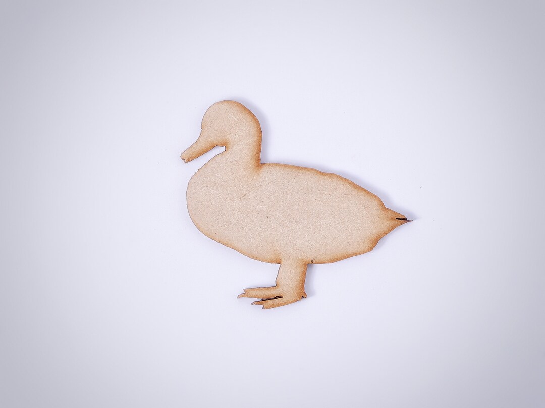 Wooden 3mm MDF Duck Shape Laser Cut Wetland Bird Craft Element ...
