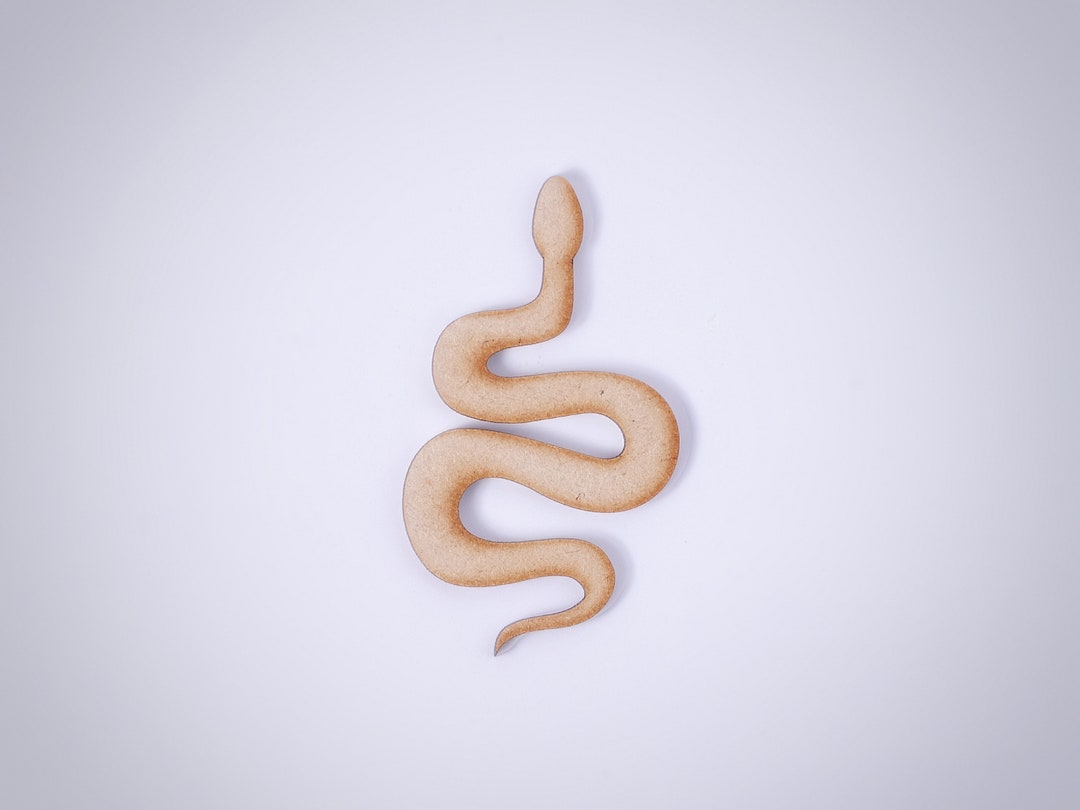 Wooden 3mm MDF Snake Shape Woodland Nature Craft Blank, Laser Cut ...