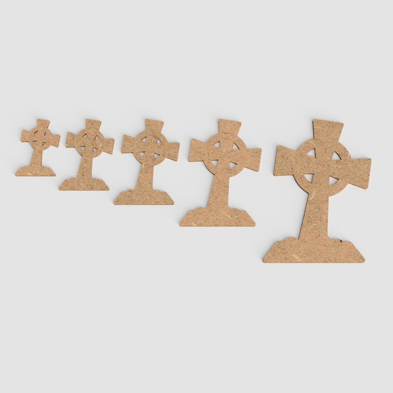 Wooden 3mm MDF Gravestone Shape Laser Cut Halloween Decoration, Spooky ...